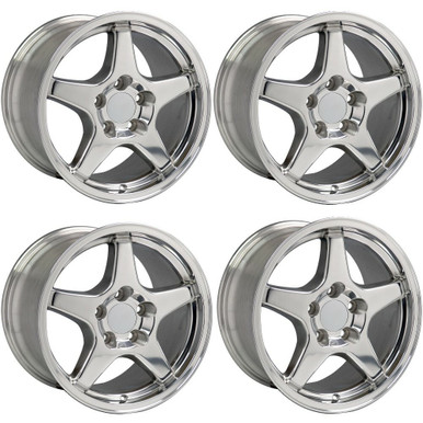 Set 4 17" OE Wheels CV01 Polished 17x11 Wheels 5x4.75 50mm Replica Rims ...