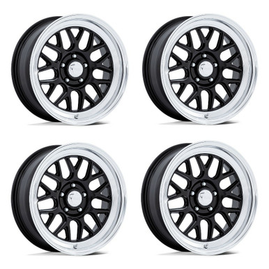 Set 4 18" American Racing VN516 G-Force Black Diamond Cut Lip 18x8 5x4 ...