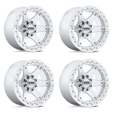 Set 4 20" KMC KM238 VI Beadlock Machined 20x10 Wheels 6x5.5 -48mm ...