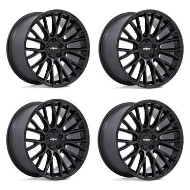 Set 4 20" Rotiform RC201 LSE Satin Black 20x8.5 Wheels 5x120 35mm Rims ...