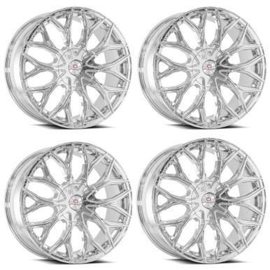 Cavallo CLV-37 Wheels 18 Inch 5x100 5x4.5 (5x114.3) Nano Chrome A2i Wh