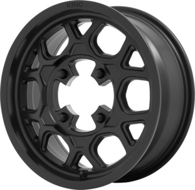 15" KMC Powersports KS133 Mesa Lite 15x6 Satin Black 4x137 Wheel 38mm ...