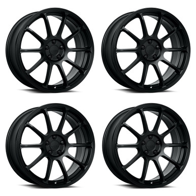 Set 4 17" Katana Wheels KR07 Matte Black 17x7.5 Wheels 5x100 40mm Rims ...