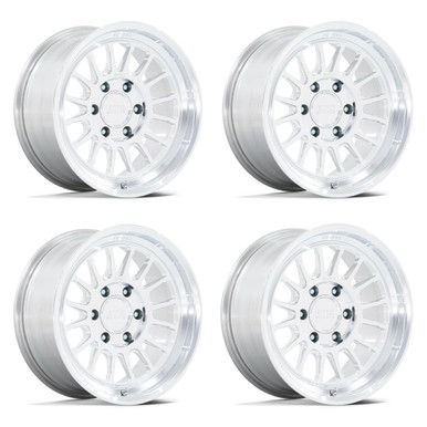 Set 4 17" KMC KM447 Impact Forged Monoblock Raw Machined 17x8.5 6x5.5 ...