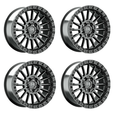 Set 4 17" Hostile H137 Battle Asphalt 17x9 Wheels 5x5 -12mm Lifted ...