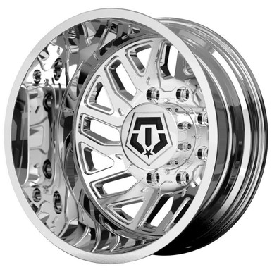 17" TIS 544C Dually Chrome Plated 17x6.5 Wheel 8x6.5 -140mm Rear Dually ...