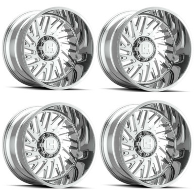 Set 4 20" Hostile Syclone Armor Plated 20x10 Wheels 8x170 -19mm Lifted ...