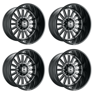 Set 4 22" Hostile Titan Blade Cut 22x12 Wheels 8x6.5 -44mm Lifted Truck ...