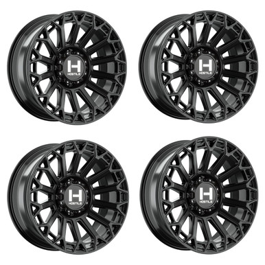 Set 4 20" Hostile H142 Warrior 20x10 8x170 -19mm Wheels Asphalt Lifted ...