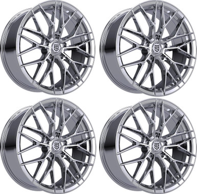 Set 4 19" TIS Motorsports 505C 19x8.5 5x112 35mm Wheels Chrome Plated ...