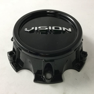 Vision 421 Cannibal 6 lug Wheel Center Hub Cap Gloss Black C421GB-6V 5. ...