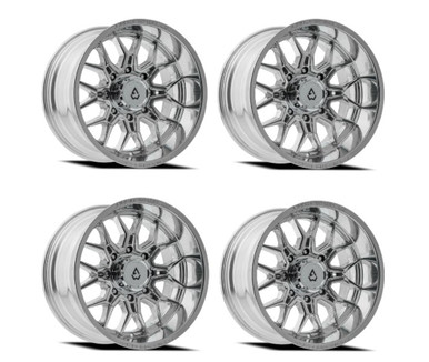Set 4 20" Arena Violator Milled & Polished 20x10 Wheels 8x6.5 -18mm ...