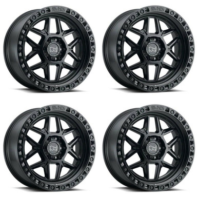 Set 4 Black Rhino Kelso 18x9 6x4.5 Matte Black Wheels 18" 12mm Rims ...