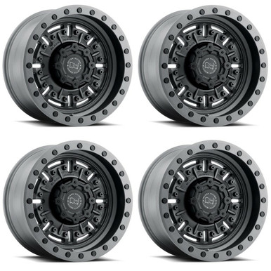 Set 4 Black Rhino Abrams 20x9.5 6x5.5 Textured Matte Gunmetal Wheels 20 ...