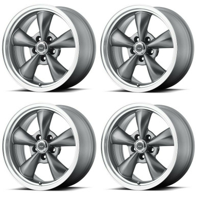 Set 4 American Racing AR105 Torq Thrust M 17x8 5x5 Anthracite Machine ...