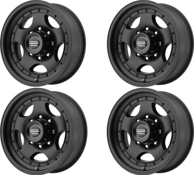 Set 4 American Racing AR23 15x10 6x5.5 Satin Black Wheels 15" -44mm ...