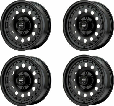 Set 4 American Racing AR62 Outlaw II 15x8 5x5 Satin Black Wheels 15 ...