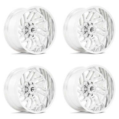 Set 4 Fuel D809 Hurricane 22x12 6x5.5 Polished Milled Wheels 22" -44mm ...