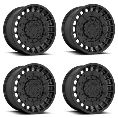 Set 4 Fuel D723 Militia 17x9 6x135 6x5.5 Matte Black Wheels 17" -12mm ...