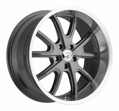 18" Vision American Muscle 143 Torque Gunmetal Machined Lip Wheel 18x9 ...