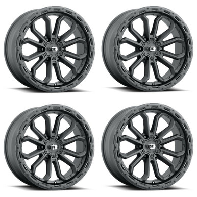 Set 4 20" Vision Off-Road 405 Korupt Satin Black Wheels 20x10 8x170 ...
