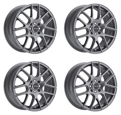 Set 4 17" Vision Street 426H Cross Gunmetal Wheels 17x7.5 5x4.25 Rims ...