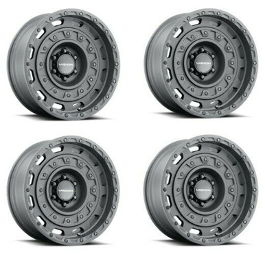 Set 4 20" Vision Off-Road 403 Tactical Satin Black Wheels 20x9.5 6x135 ...