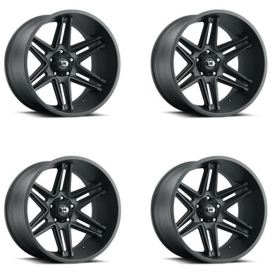 Set 4 22" Vision Off-Road 363 Razor Satin Black Wheels 22x10 8x170 Rims ...
