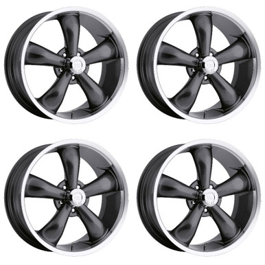 Set 4 20" Vision Muscle 142 Legend 20x8.5 5x5 10mm Gunmetal Machined ...