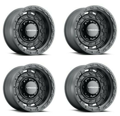 Set 4 18" Vision 403 Tactical Satin Black Wheels 18x9.5 8x170 Lifted ...