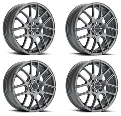 Set 4 15" Vision Street 426H Cross Gunmetal Wheels 15x6.5 5x112 Rims ...