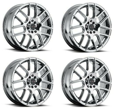 Set 4 16" Vision Street 426H Cross Chrome Wheels 16x7 5x4.25 Rims 38mm ...