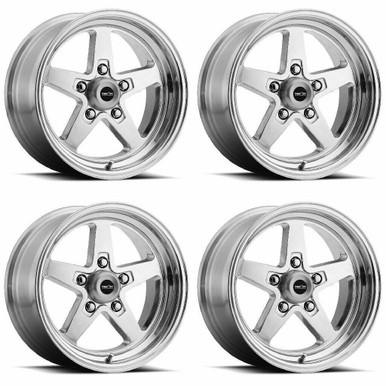 Set 4 15" Vision American Muscle 571 Sport Star II Polished 15x8 5x4.5 ...