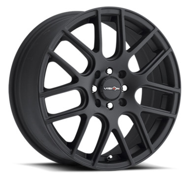 16" Vision Street 426H Cross Matte Black Wheel 16x7 5x112 Rim 38mm ...