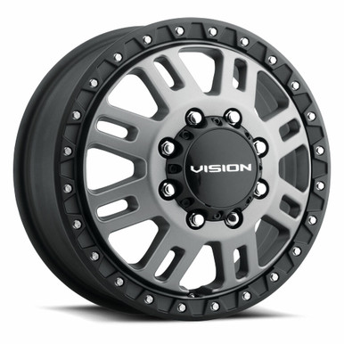 16" Vision HD 408 Manx 2 Dually Satin Grey Front Wheel 16x6 8x170 Front ...