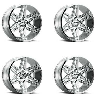 Set 4 20" Vision Off-Road 363 Razor Chrome Wheels 20x10 6x135 Lifted ...