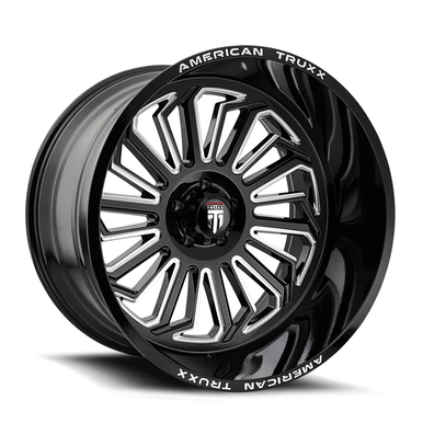 24" American Truxx Butcher 24x14 Black Milled 5x5 Wheel -76mm For Jeep ...