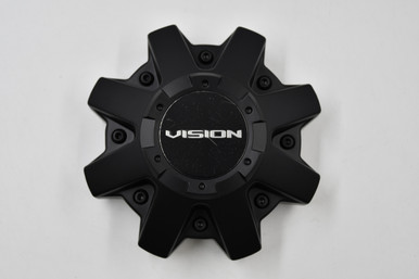 Vision Wheels Satin Black Wheel Center Cap Hub Cap C550MB-V 5.625 ...