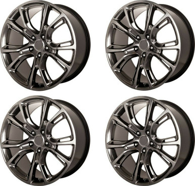 Set 4 Performance Replicas PR137 20x9 5x5 Hyper Silver Dark Wheels 20 ...