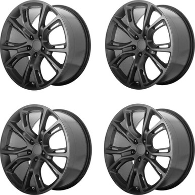 Set 4 Performance Replicas PR137 20x10 5x5 Matte Black Wheels 20" 50mm ...