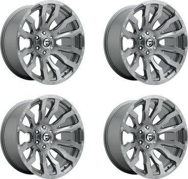 Set 4 20" Fuel D693 Blitz 20x10 5x5 Platinum Wheels -18mm Lifted For ...