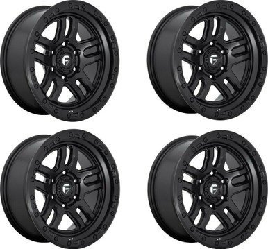 Set 4 17" Fuel 1PC D700 Ammo 17x9 Matte Black 6x135 Wheels 1mm Truck ...