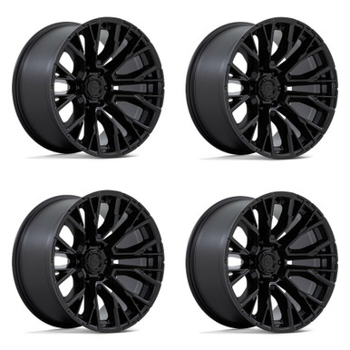 Set 4 Fuel D847 Rebar 20x9 6x5.5 Blackout Wheels 20" 20mm Rims - A2i ...