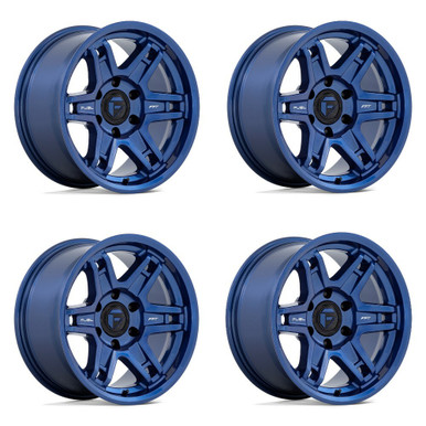 Set 4 Fuel D839 Slayer 18x8.5 6x135 Dark Blue Wheels 18" 1mm Rims - A2i ...