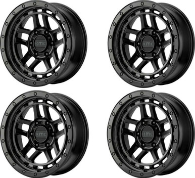 Set 4 KMC KM540 Recon 17x9 6x5.5 Satin Black Wheels 17" -12mm Rims ...