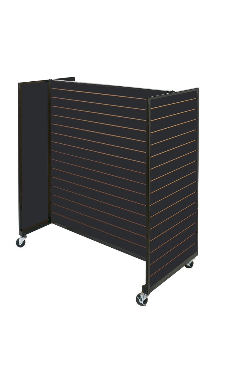 Metal Framed Rolling Slatwall Gondolas - No Shelves