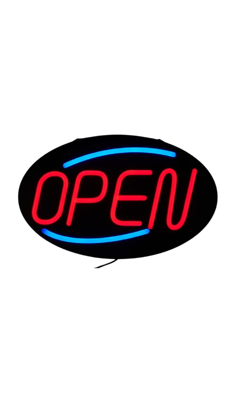 Oval LED Neon Open Sign