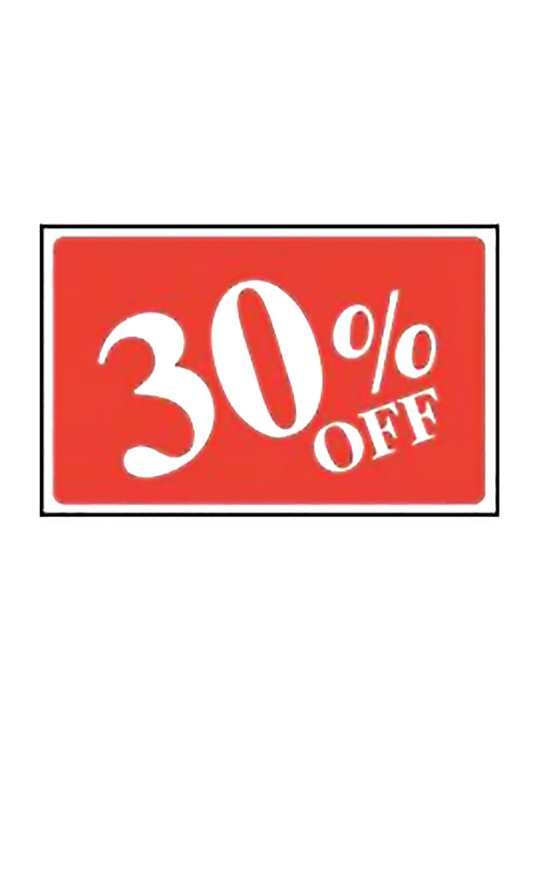 30% Off Rectangle Sign Card