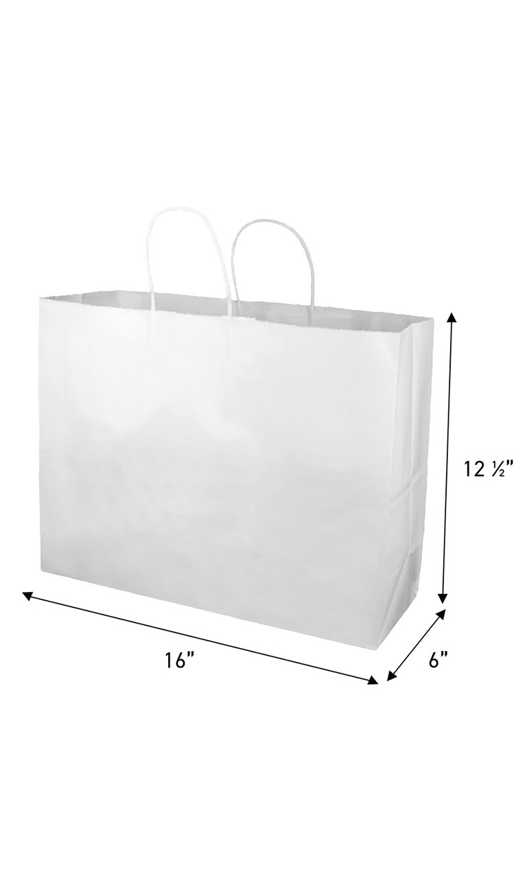 Large (Vogue) - Kraft Paper Shopping Bags - Case of 250
