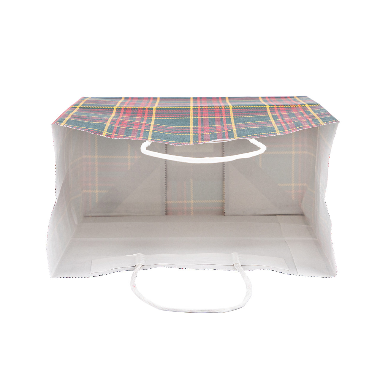 Medium (Cub) - Holiday Plaid Paper Bag - Case of 100